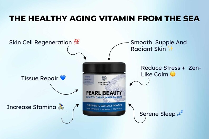 LONGEVITY POWER'S Pearl Beauty Powder: Dual Extract, Edible & Topical ...