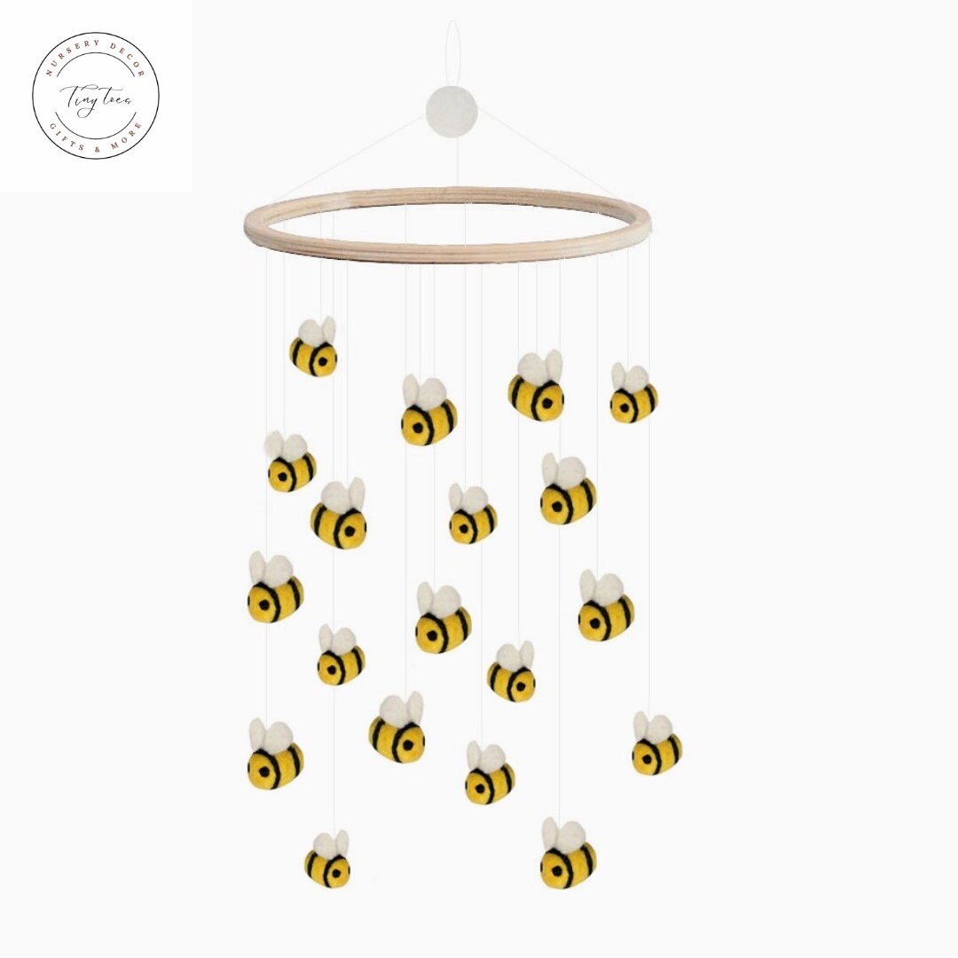 Bee Baby Mobile Nursery Decor Bee Themed Baby Room Decor Bee Crib ...