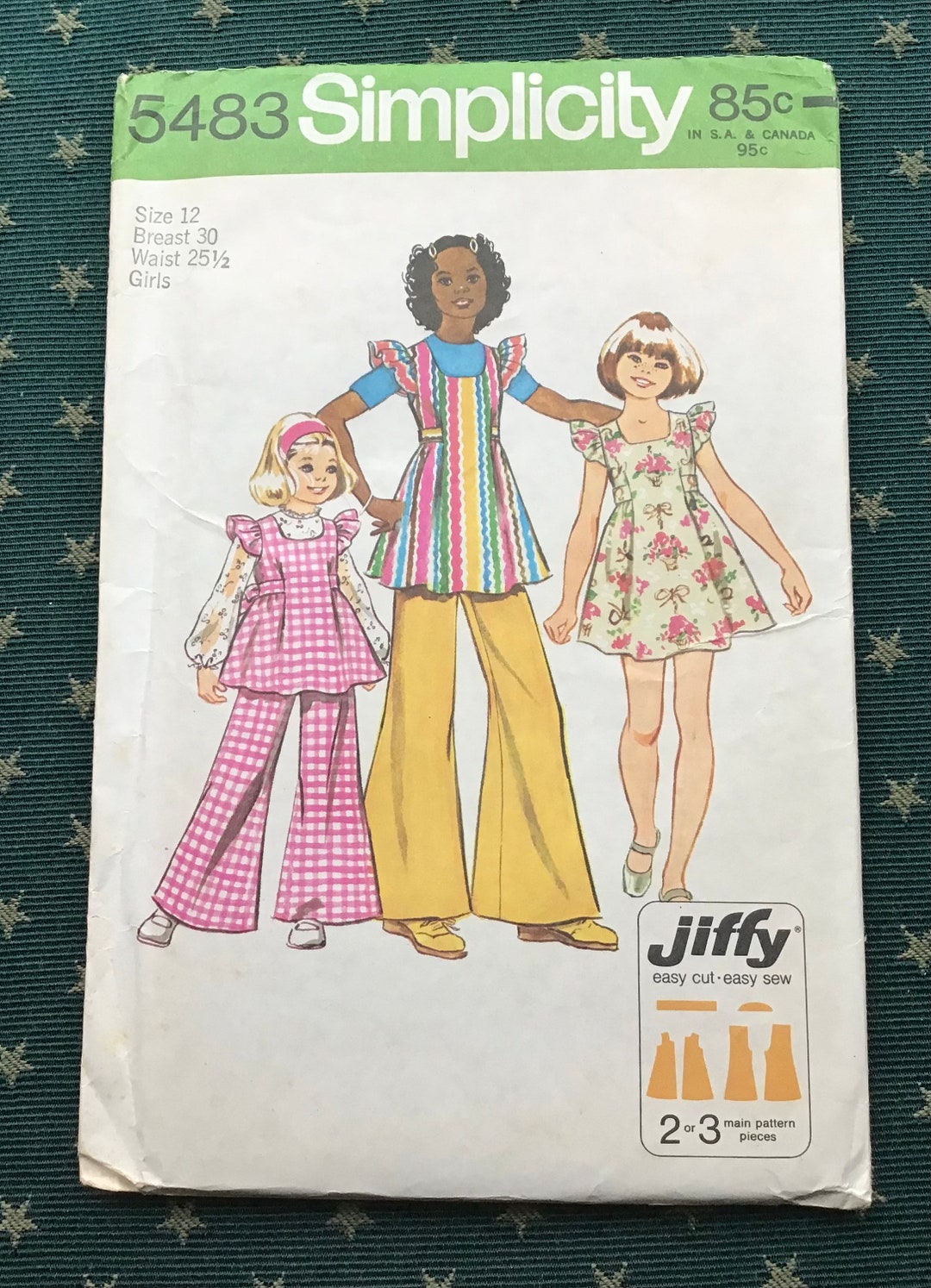 SIMPLICITY #5483~~vintage 1972~~child’s & Girl’s Smock-dress~~bell ...