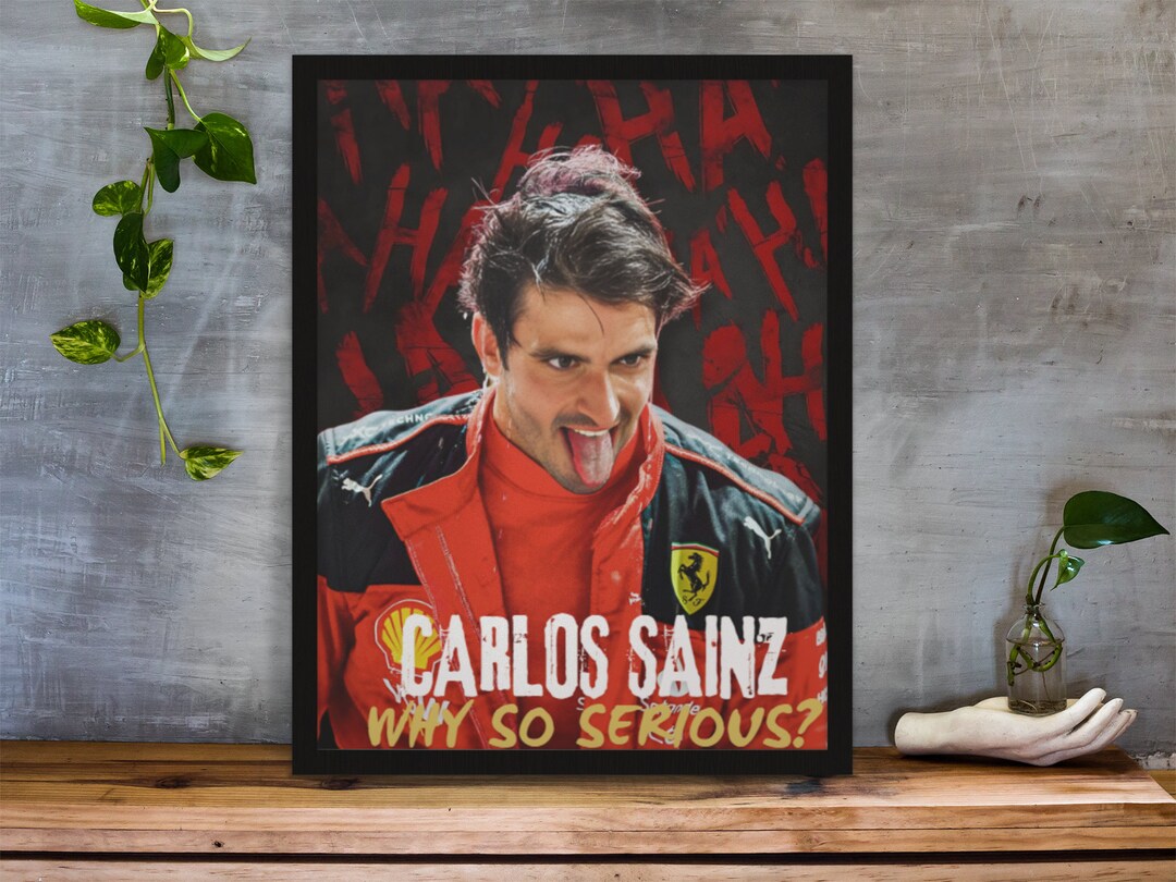 Joker Carlos Sainz F1 Poster Ferrari Print, Formula 1 Poster, Joker Art ...