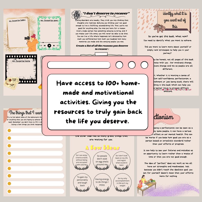 Complete Recovery Printable Book, Fun, Therapy, Fill in Activities ...