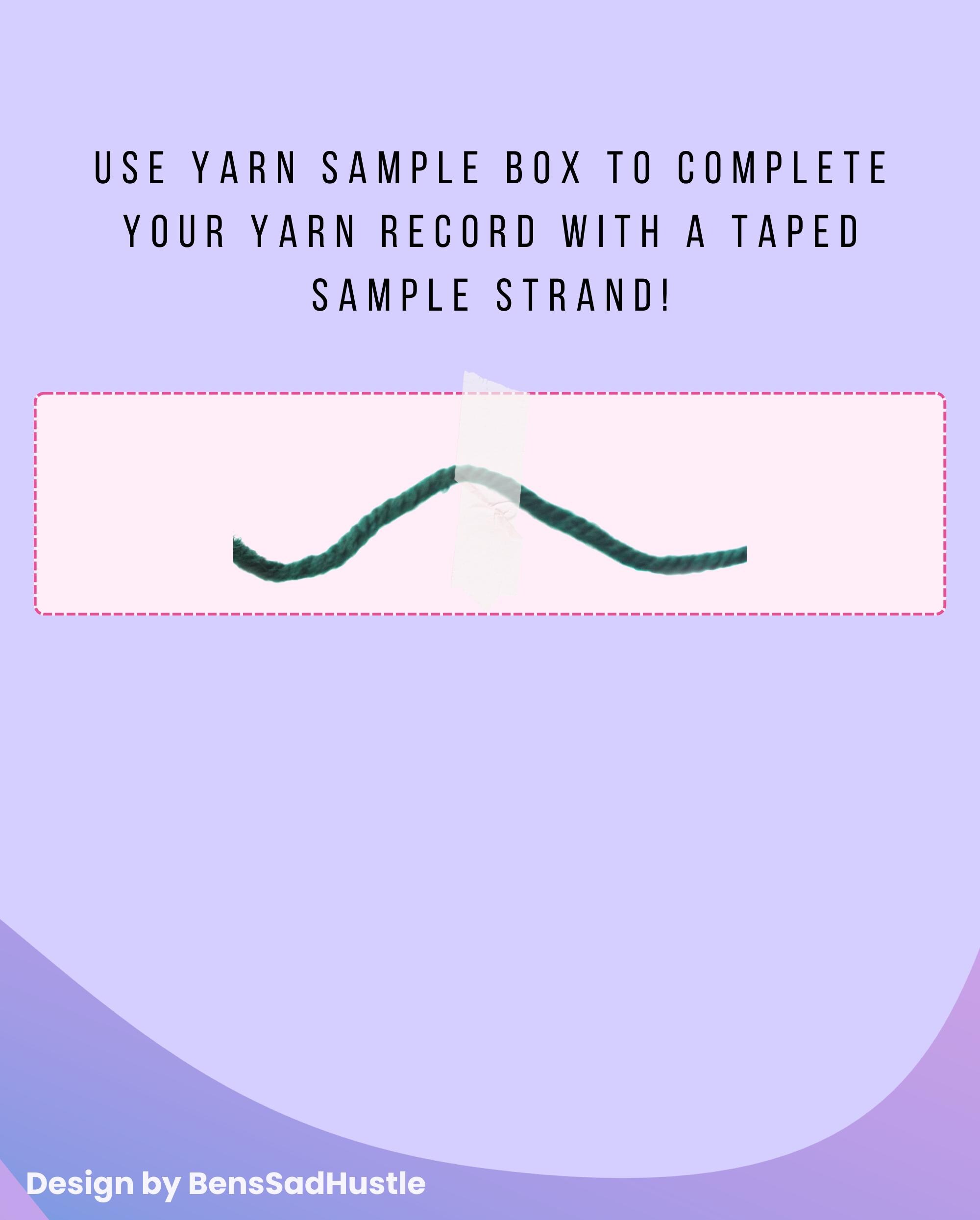 Printable Yarn Journal, ONE PAGE - Instant Download - Yarn Tracking ...