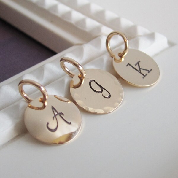 Small Initial Charm - Etsy