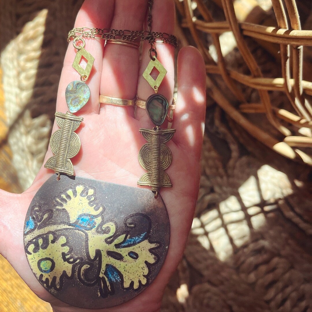 Enamel Dandelion Pendant - Etsy