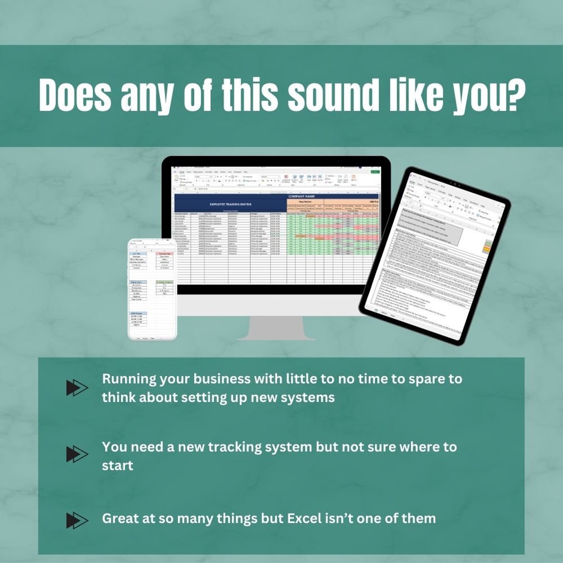 Employee Training Matrix, Excel Spreadsheet Training Tracker, Training ...