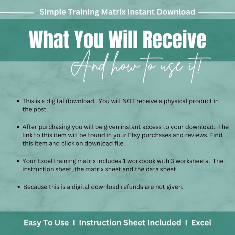 Employee Training Matrix, Excel Spreadsheet Training Tracker, Training ...