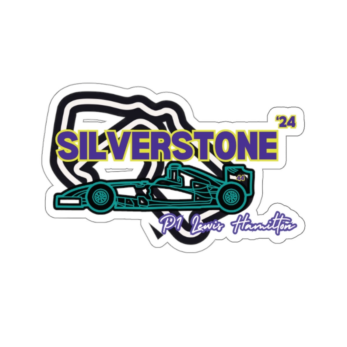 Formula 1 Sticker Lewis Hamilton Silverstone Win 2024 - Etsy