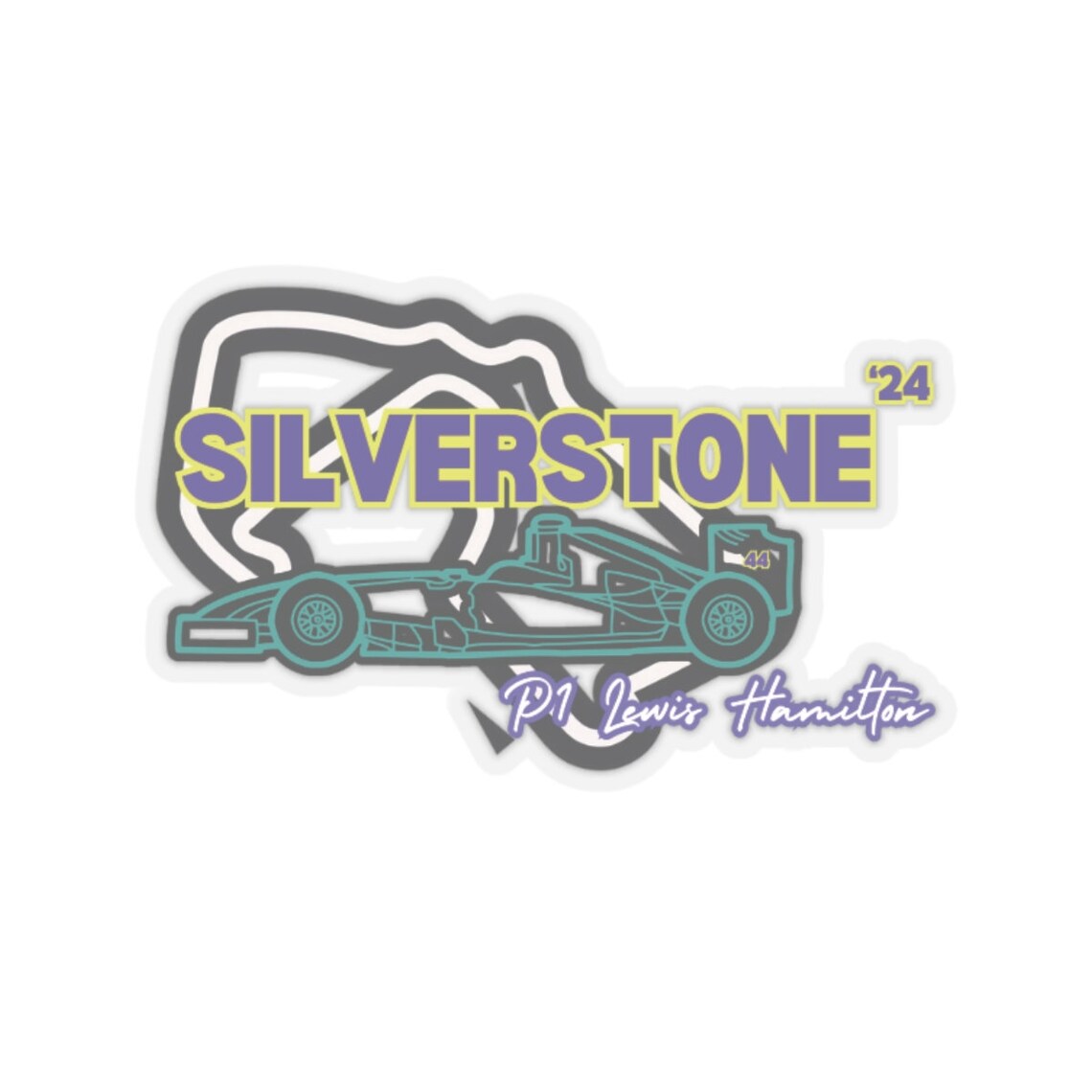 Formula 1 Sticker Lewis Hamilton Silverstone Win 2024 - Etsy