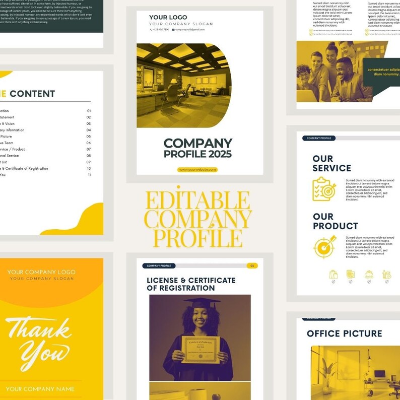 Company Profile Canva Template: Editable Business Brochure Design ...
