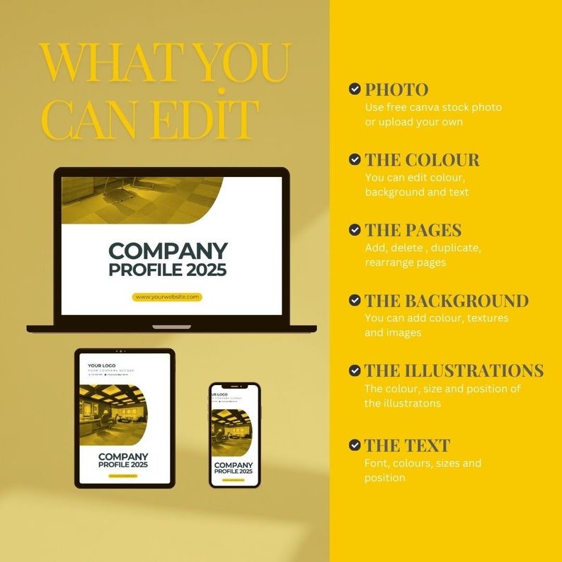 Company Profile Canva Template: Editable Business Brochure Design ...