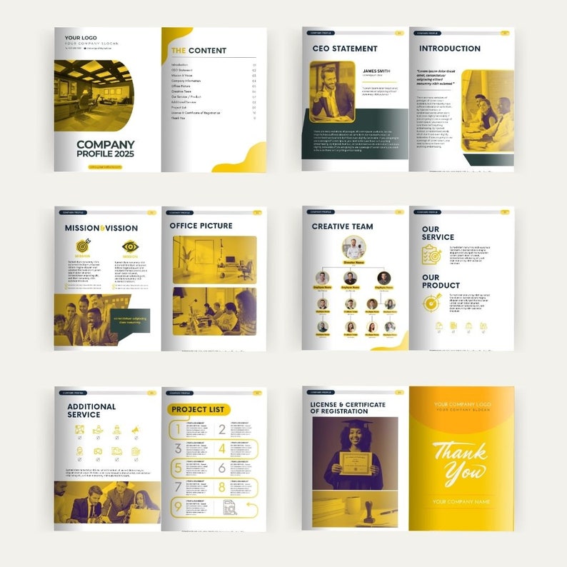 Company Profile Canva Template: Editable Business Brochure Design ...