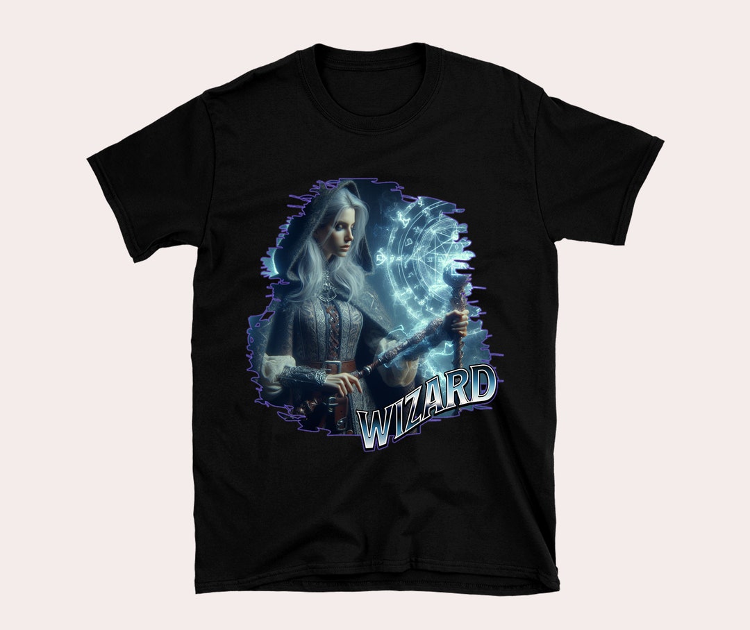 Female Wizard Tee - Unleash Magical Power - Etsy