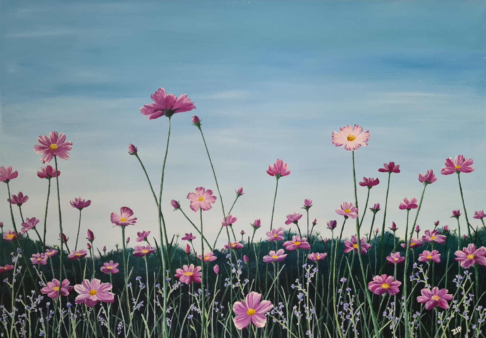 Original Hand-made Acrylic Painting of Spring Blooms Nature's Symphony ...