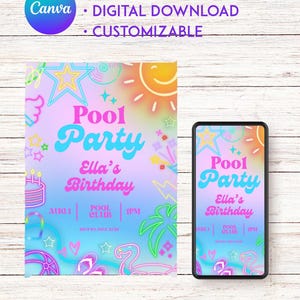 Birthday Pool Party Invitation - Etsy