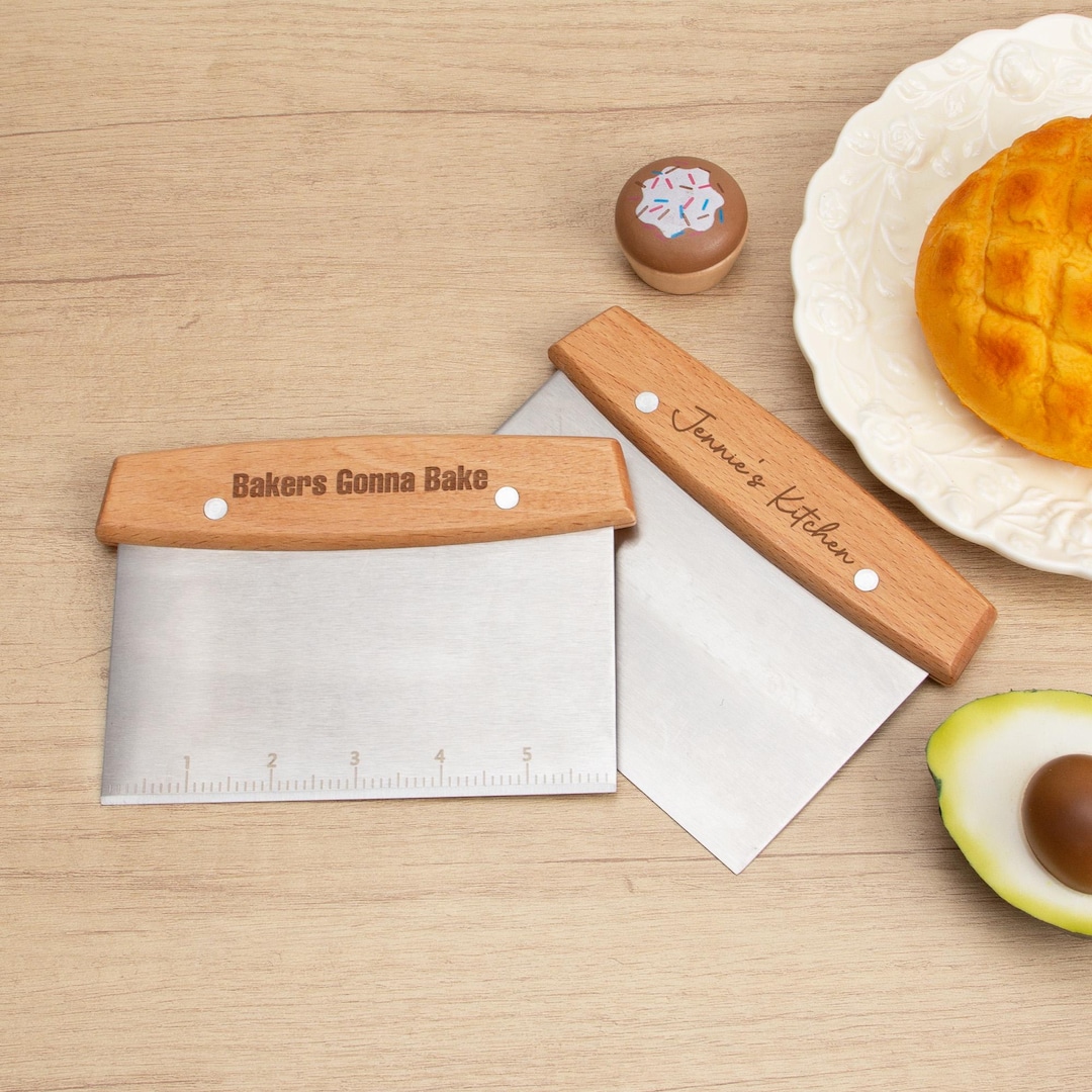 Personalized Dough Scraper, Custom Engraved Dough Cutter, Dough Scraper ...