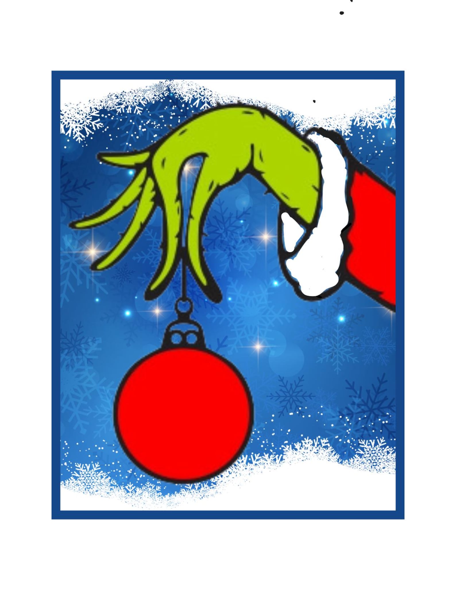 The Grinch Hand Holding Christmas Ornament Flexible Refrigerator Magnet ...