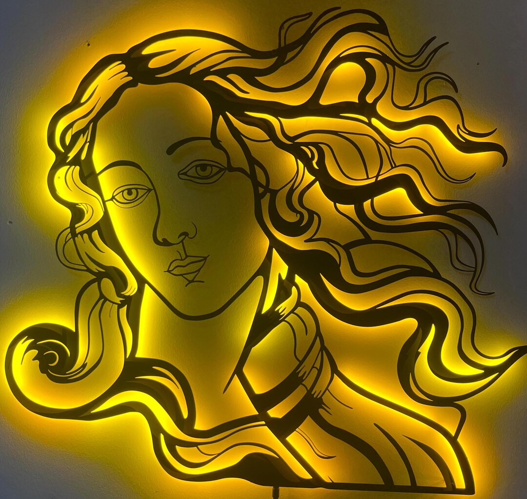 Lighted Venus Metal Wall Art: Cubism Style LED Home Decor - Etsy