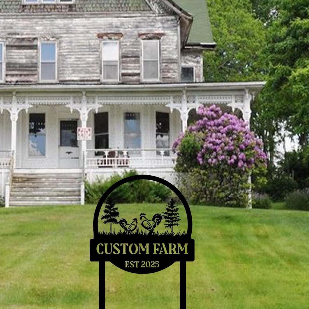 Custom Farm Sign, Personalized Metal Farm Sign, Farmhouse Home Decor ...