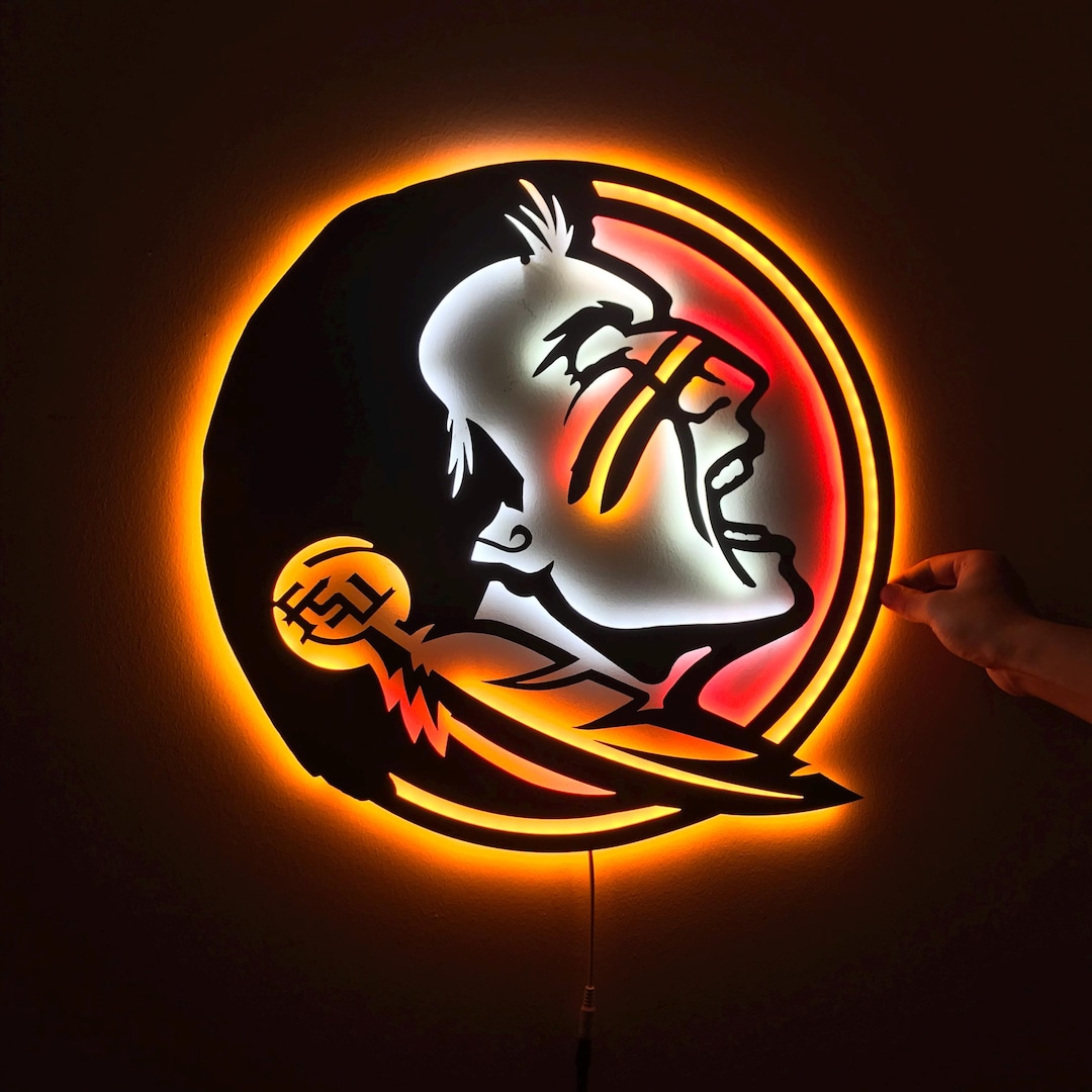 Lighted Metal FSU Seminoles Wall Art: Florida State University Sign - Etsy