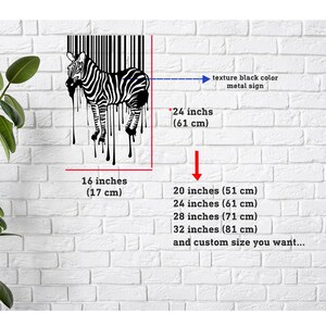 Melting Zebra Wall Art, Metal Wall Decor, Home Decor, Metal Illuminated ...