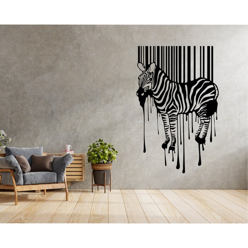 Melting Zebra Wall Art, Metal Wall Decor, Home Decor, Metal Illuminated ...