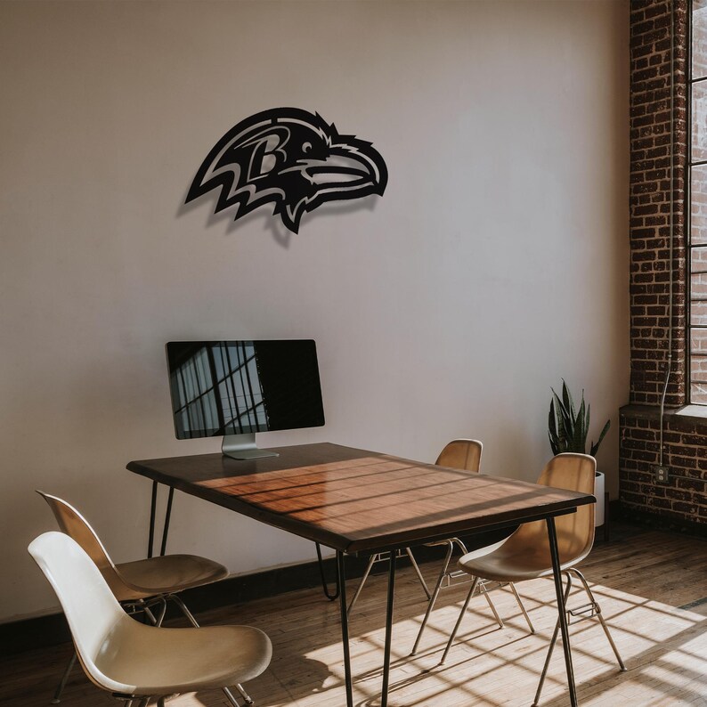 Baltimore Ravens Metal Wall Art: Football Fan Gift, Illuminated LED ...