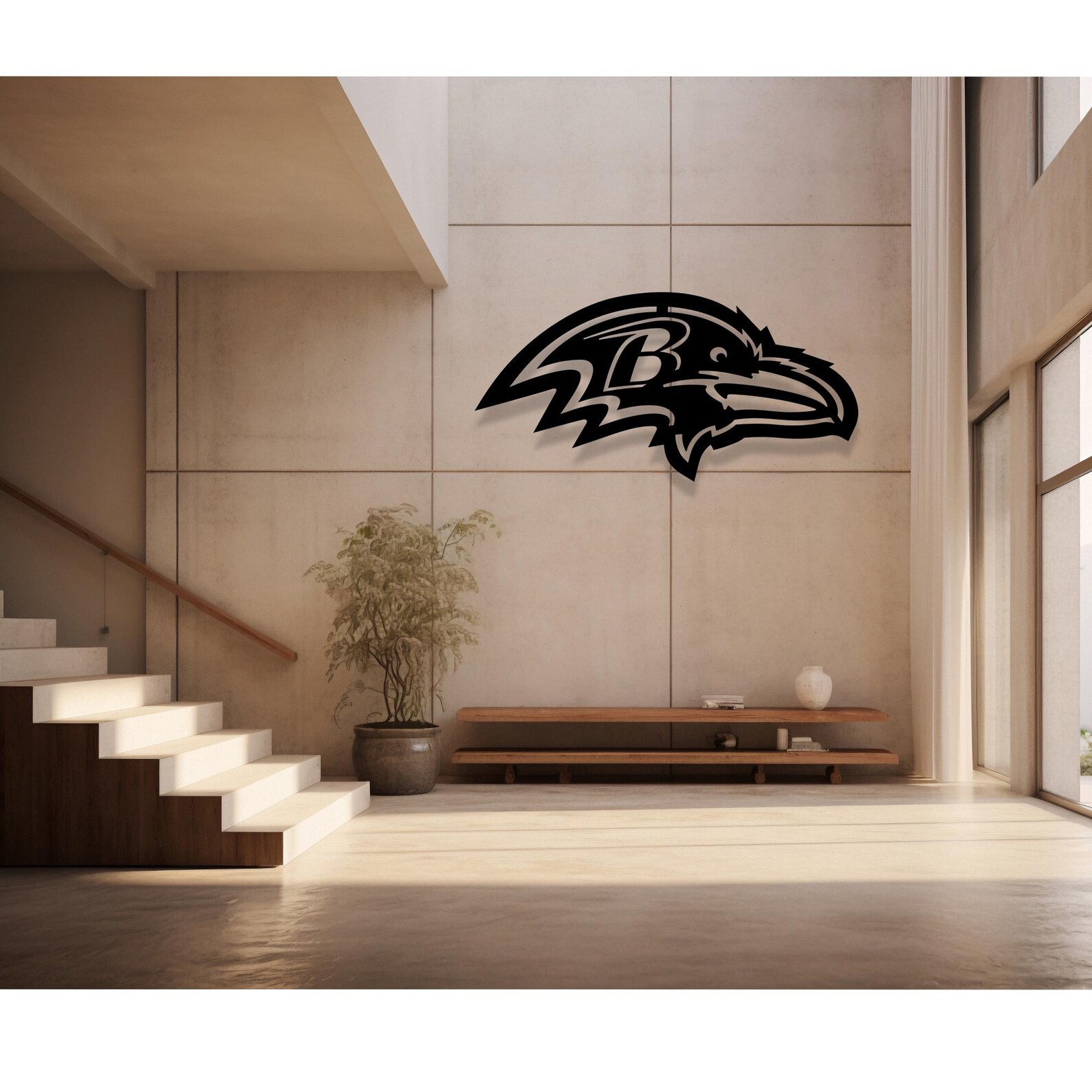 Baltimore Ravens Metal Wall Art: Football Fan Gift, Illuminated LED ...