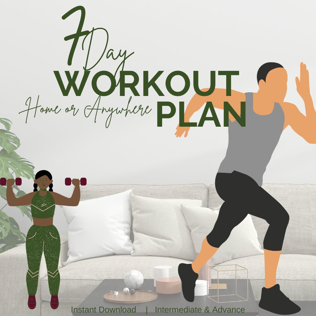 Simple 7 Day Home Home Workout Plan - Etsy