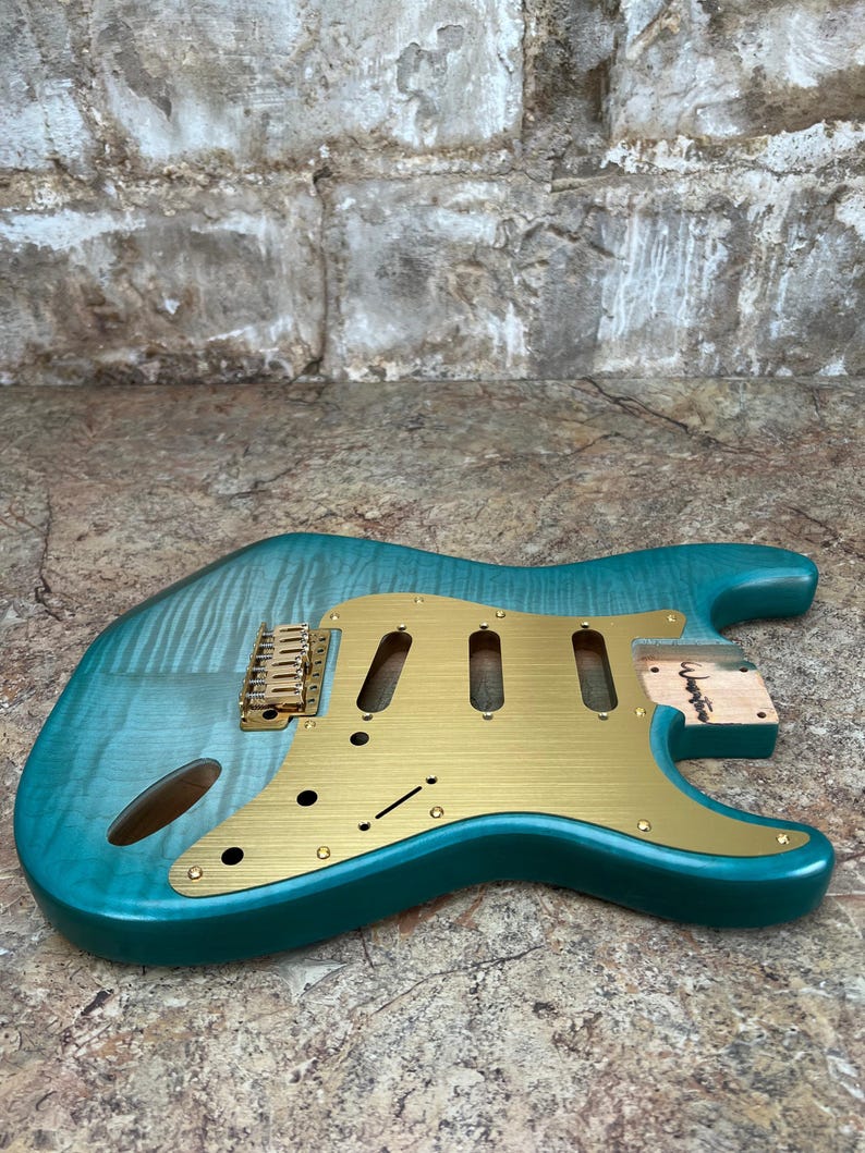 Warmtone Custom Guitars SSS Strat Style Guitar Body “flamed Sea” - Etsy