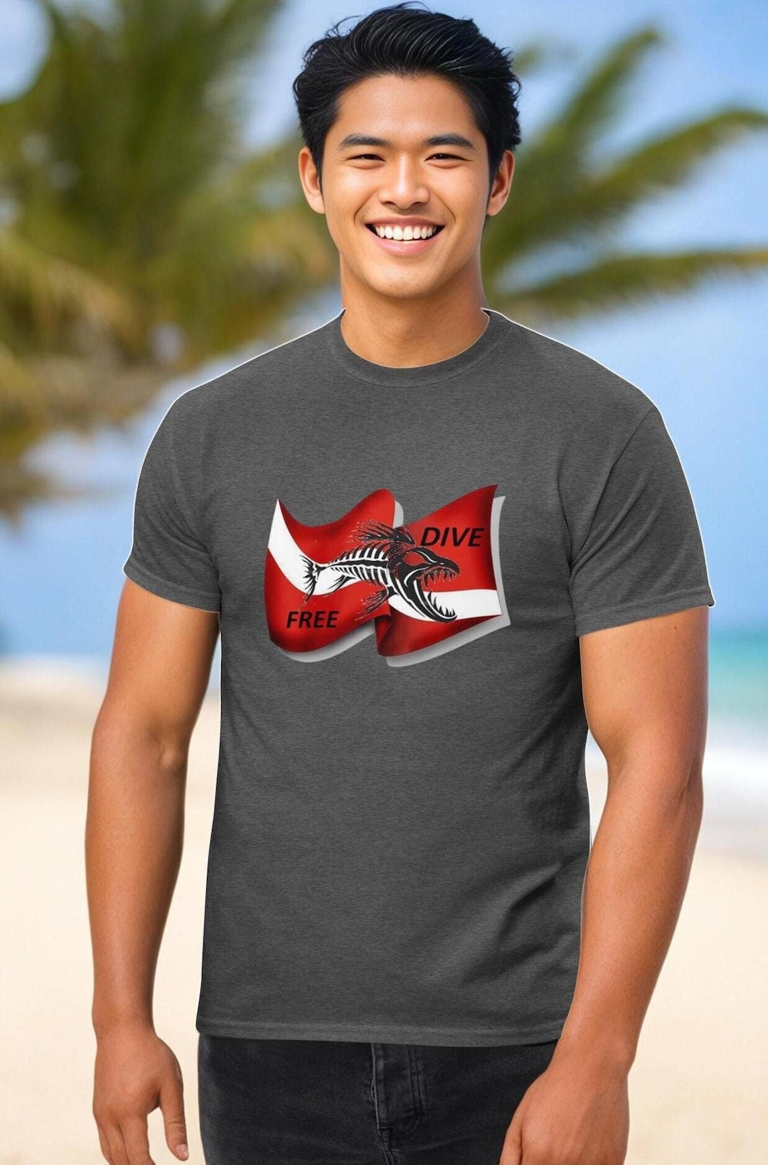 Scuba Diving T-shirt Dive Flag Shirt Free Diver Shirt Scuba Dive Flag ...