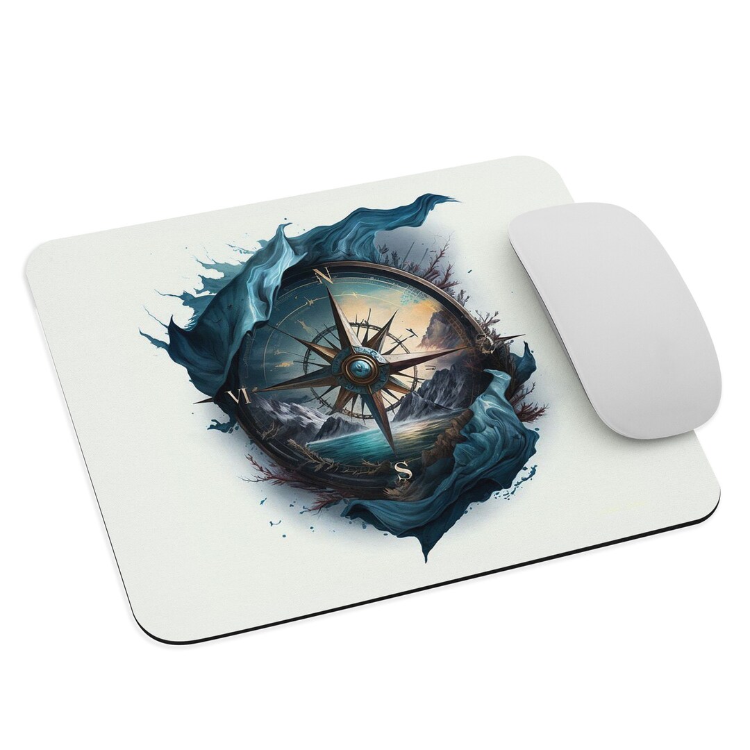 Compass Mouse Pad: 3D Explorer Desk Mat - Etsy