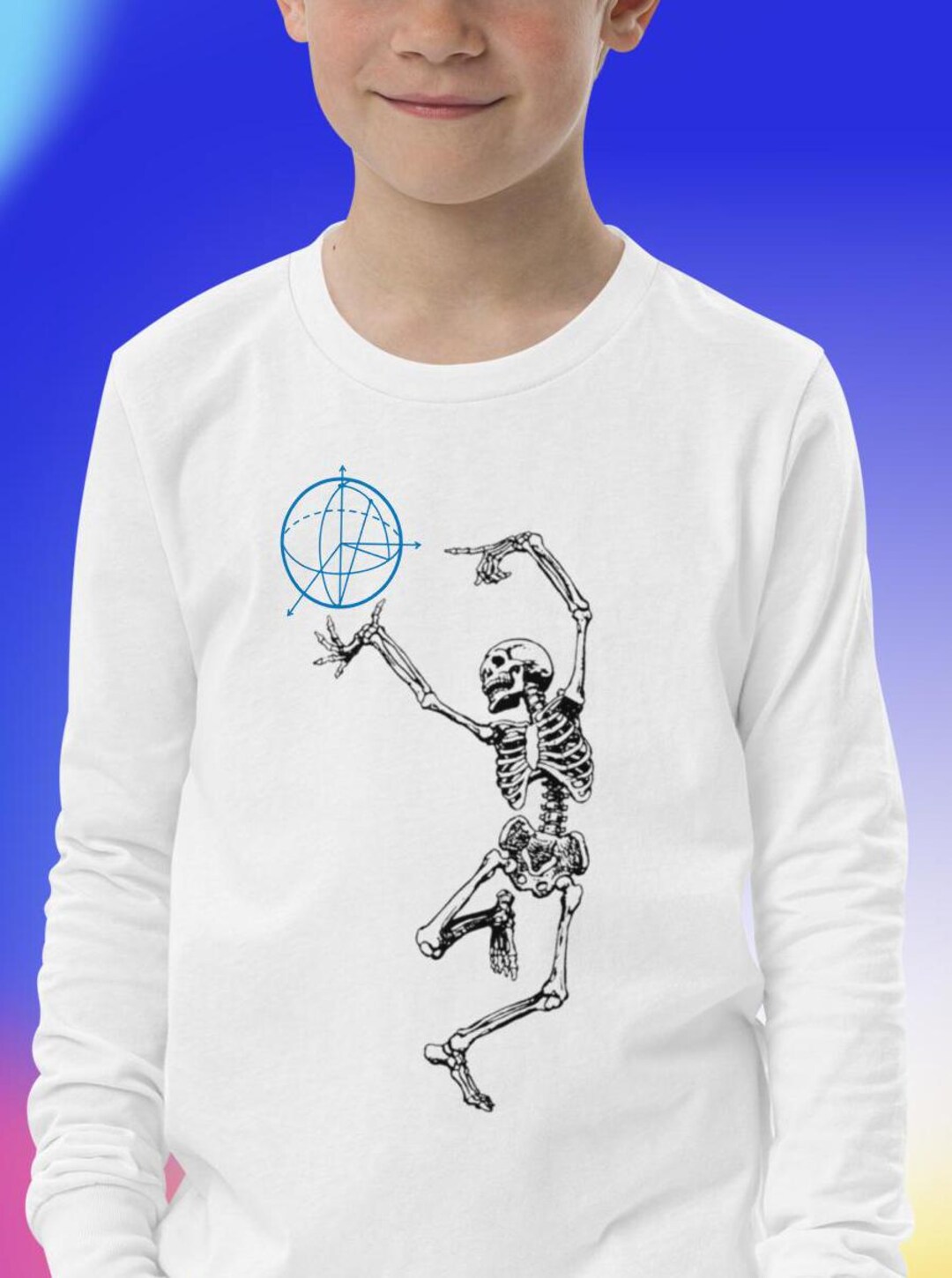 Skeleton Long Sleeve Tee - Dancing Skeletons Long Sleeve Tee - Skeleton ...