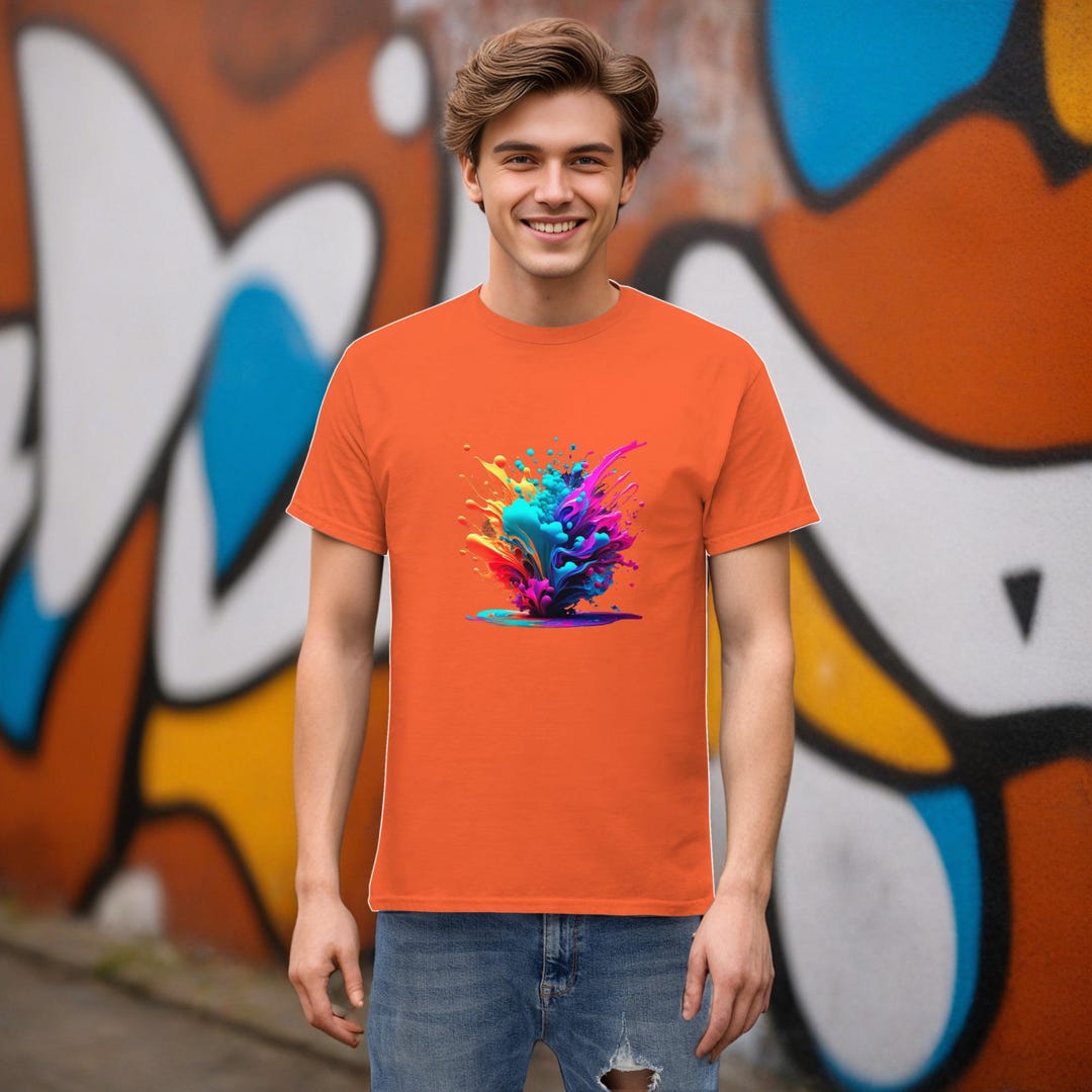 Color Splash T-shirt - Rainbow Splash Shirt - Abstract Color Splash ...