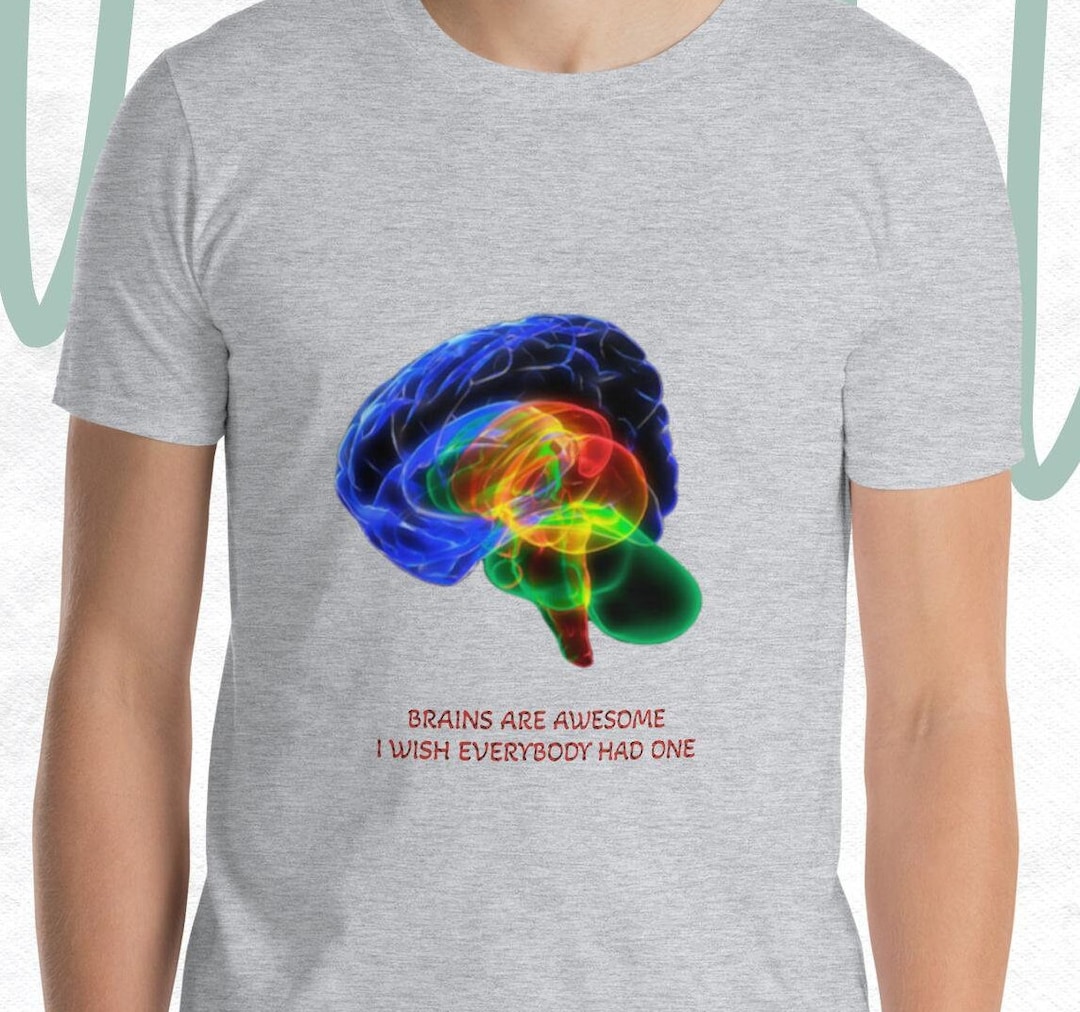Graphic Brain T-shirt: Sarcastic Mental Health Tee - Etsy