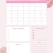 Pink Coquette Monthly Calendar - Etsy