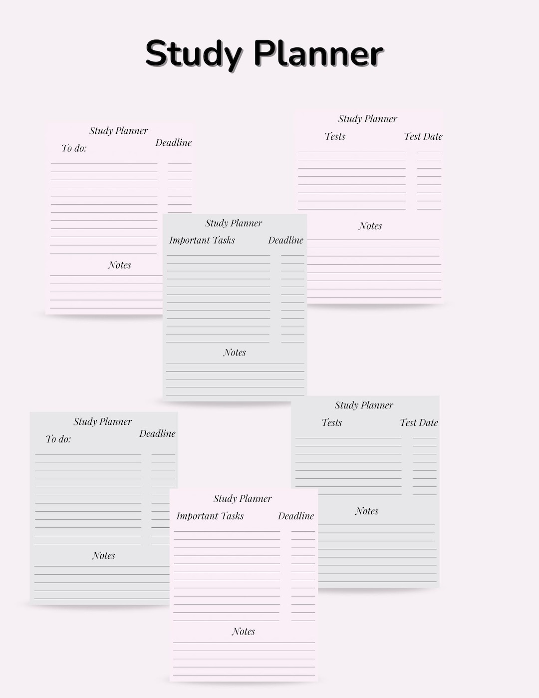 Study Planner, Planner, Planner for Students, Digital Planner, Academic ...