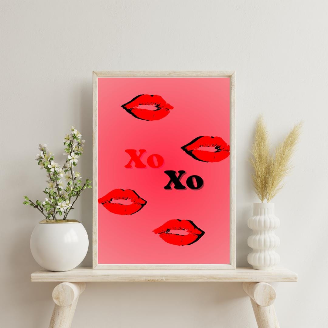 Wall Art, Printable Poster Print, Xoxo Wall Art, Art Dorm Room Decor ...