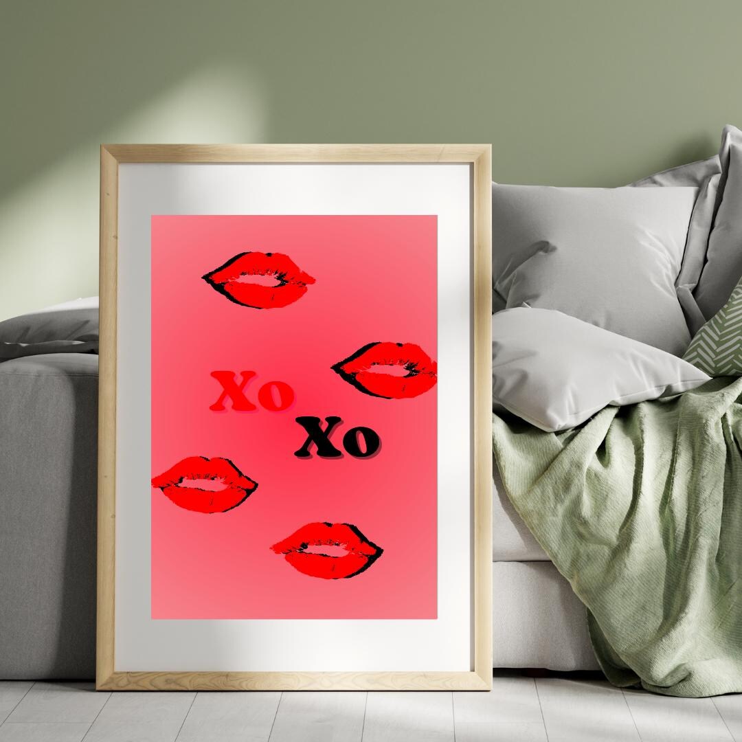 Wall Art, Printable Poster Print, Xoxo Wall Art, Art Dorm Room Decor ...