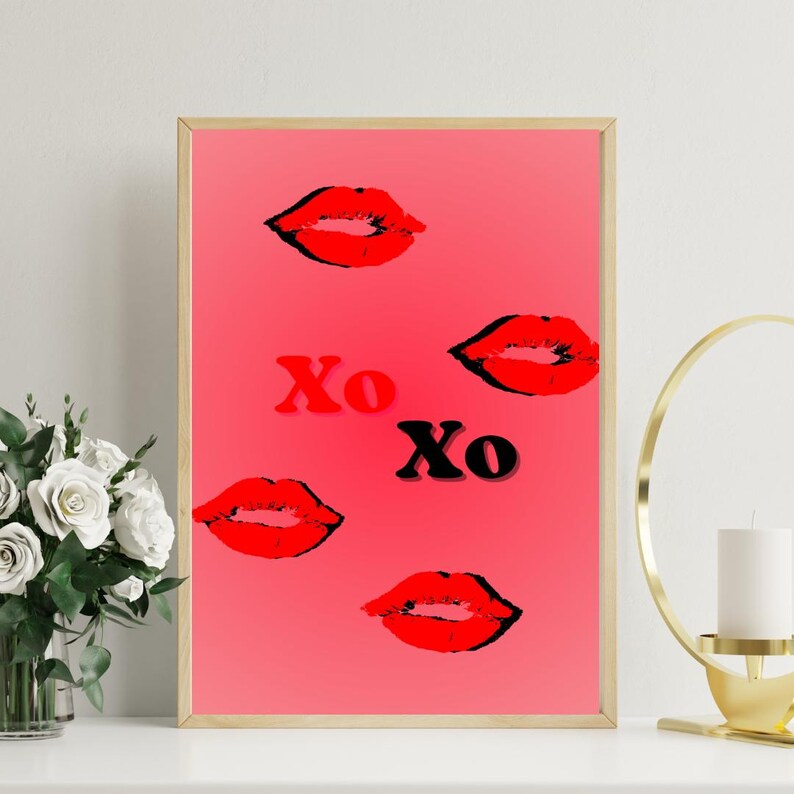 Wall Art, Printable Poster Print, Xoxo Wall Art, Art Dorm Room Decor ...