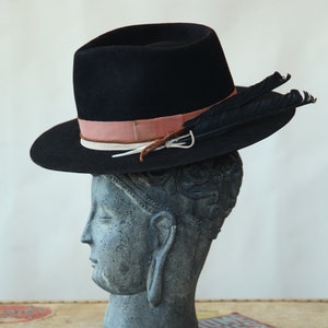 ENGLISH Hand Made, Rabbit Fur Felt, Mid-weight, 2.75 Flat Brim, Fedora ...