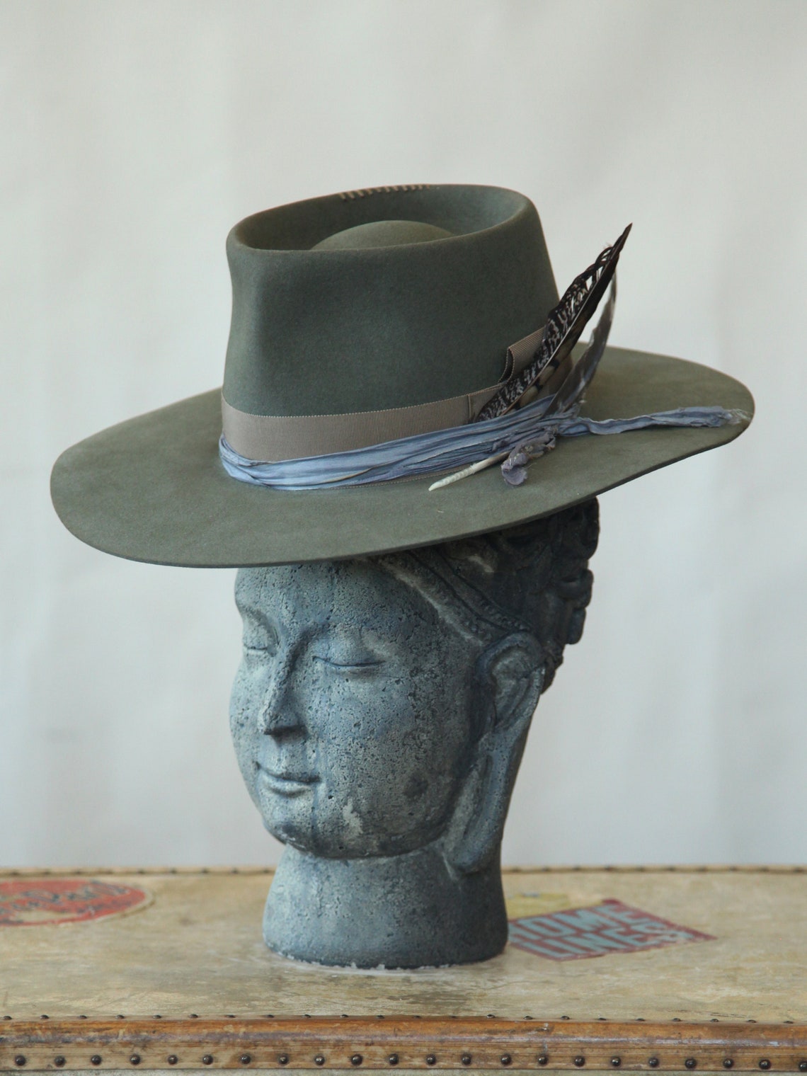 SAVANNA Hand Made, Rabbit Fur Felt, Mid-weight, 3.5" Brim, Fedora ...