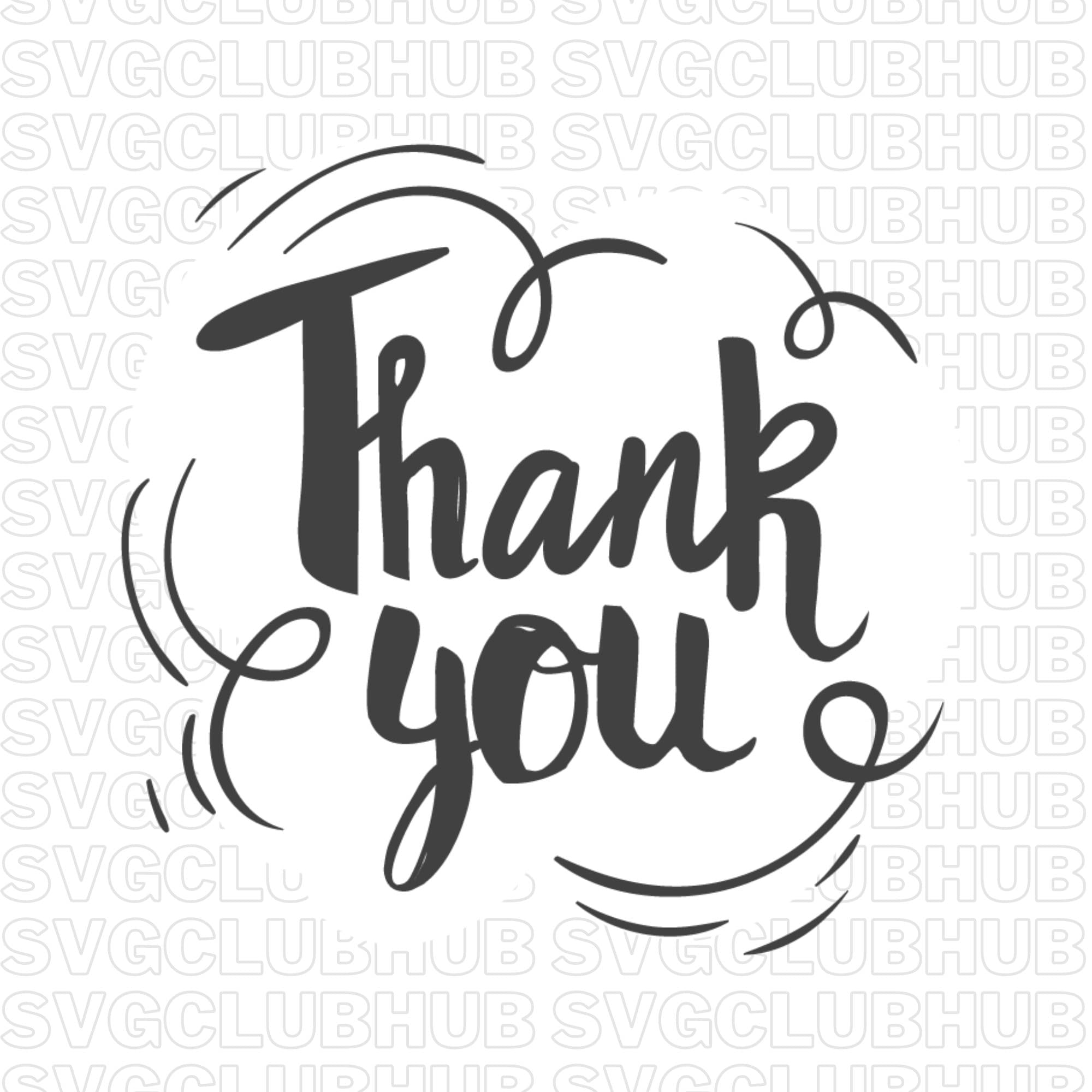 Thank You SVG, Thank You SVG, Thank You Clipart, Thank You Vector File ...