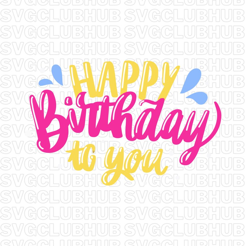 Birthday Lettering SVG, Birthday SVG, Happy Birthday Clipart, Happy ...