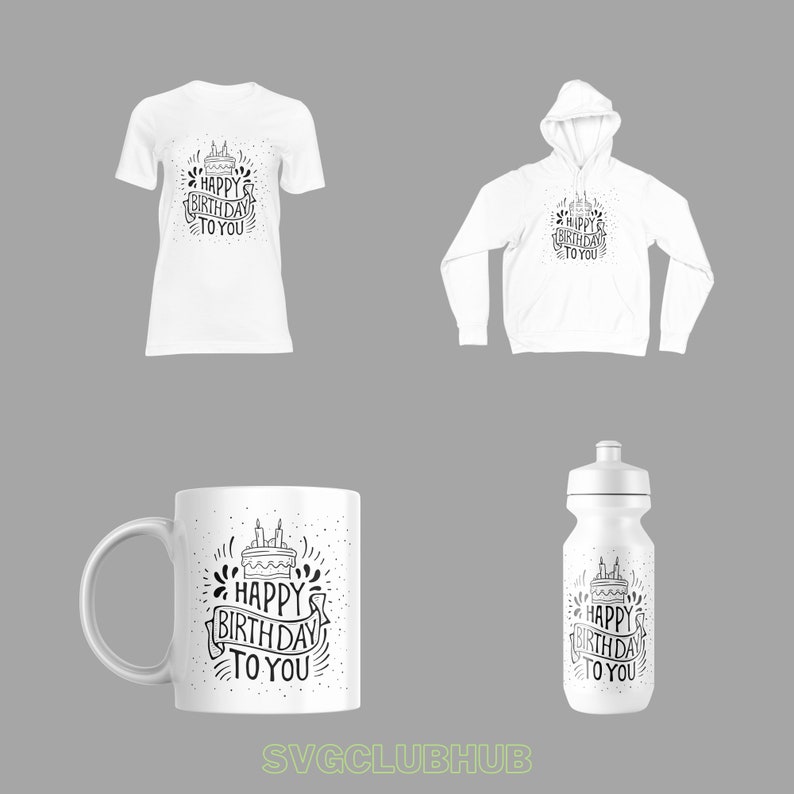 Birthday Lettering SVG, Birthday SVG, Happy Birthday Clipart, Happy ...