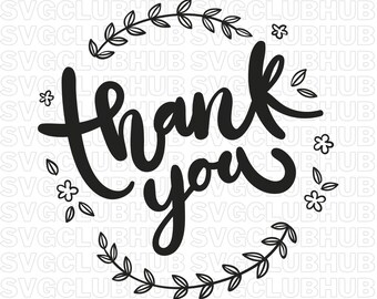 Thank You SVG, Thank You SVG, Thank You Clipart, Thank You Vector File ...