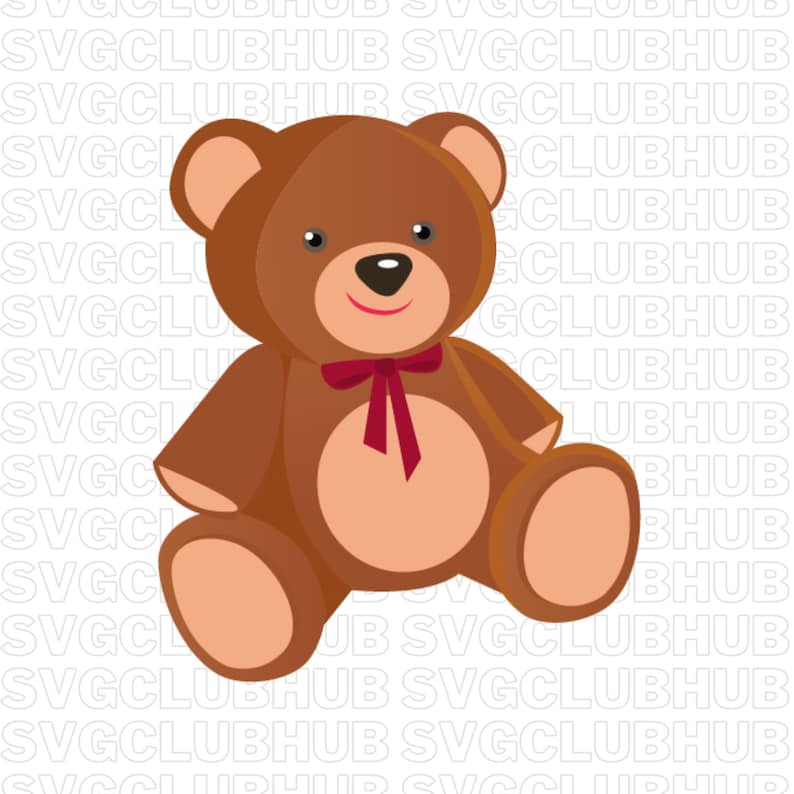 Bear SVG, Bear Toy SVG, Bear Clipart, Bear Vector File, Bear Cut Files ...