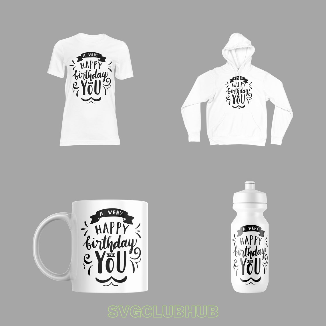 Birthday Lettering SVG, Birthday SVG, Happy Birthday Clipart, Happy ...