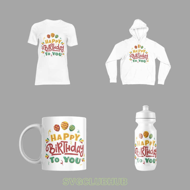 Birthday Lettering SVG, Birthday SVG, Happy Birthday Clipart, Happy ...