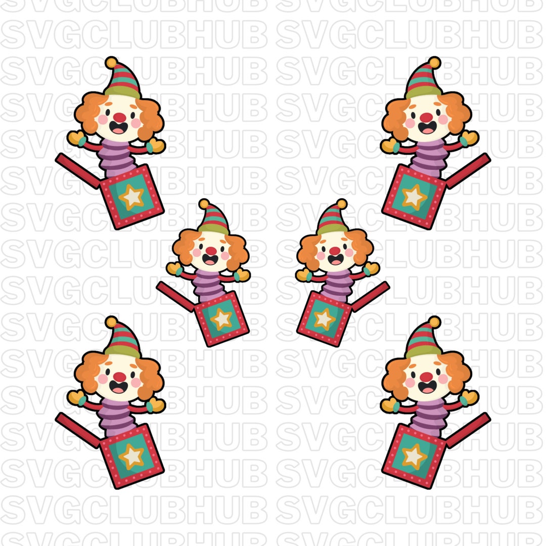 Clown SVG, Clown Toy SVG, Clown Clipart, Clown Vector File, Clown Cut ...