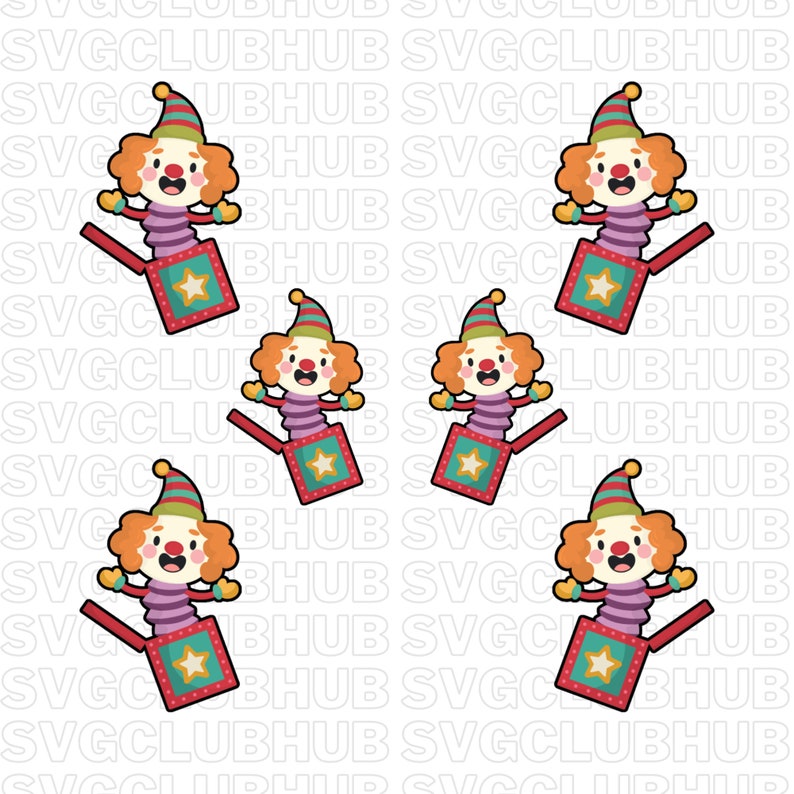 Clown SVG, Clown Toy SVG, Clown Clipart, Clown Vector File, Clown Cut ...